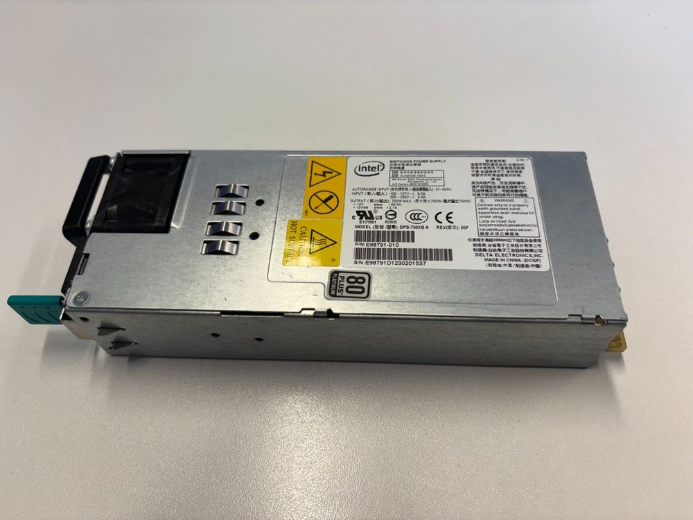 INTEL / DELTA E98791-007 DPS-750XB A 750WATT HOT-SWAP 80 PLU (Gebraucht ...