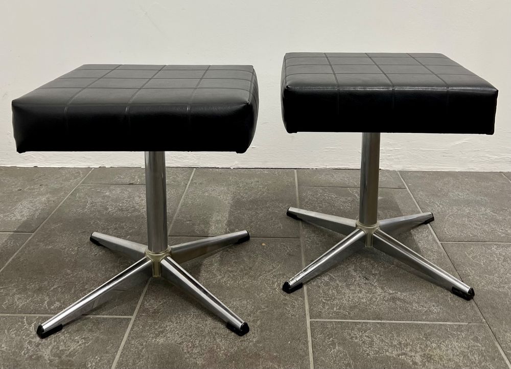 2 Stück 70 Jahre Design „Tamburi“ Hocker Kunstleder | Kaufen auf Ricardo