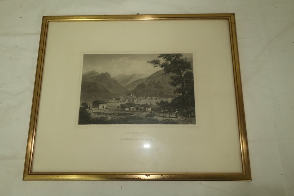 Stich, Holzstich, Puschlav, schöner Rahmen, antik, ab 1 Fr.! (Gebraucht) in Pfeffikon LU für CHF ...