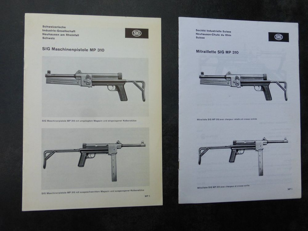 SIG Maschinenpistole MP310 Beschreibung (Gebraucht) in Rüthi (Rheintal ...