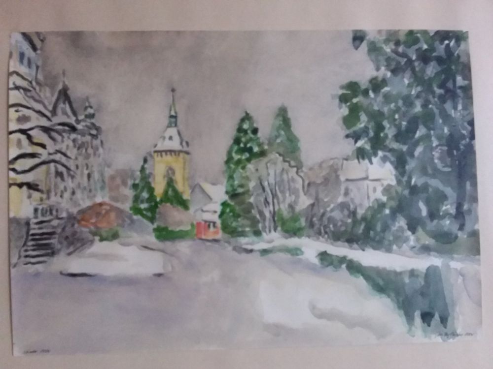 Orig.Aquarell-Signiert.Willy Biefer.Arbon.Mit Rahmen56x75cm. | Kaufen auf Ricardo
