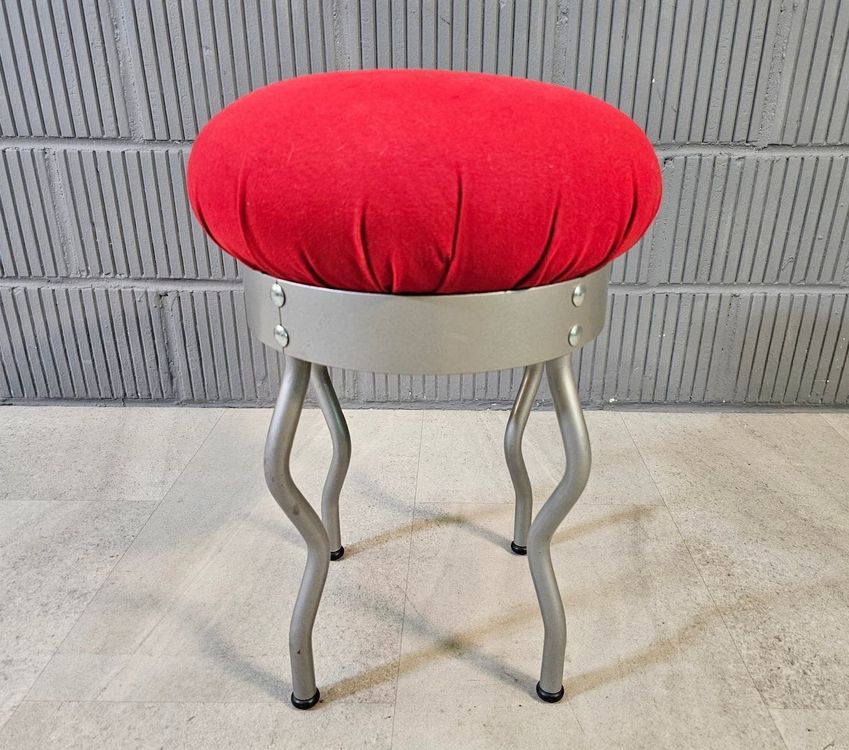 Per Ivar Ledang 1995 IKEA URI Hocker Postmodern Stool red (Gebraucht ...