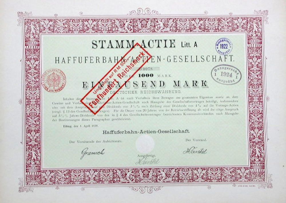Haffuferbahn-AG, Elbing - 1899 (Gebraucht) in Solothurn für CHF 10 ...