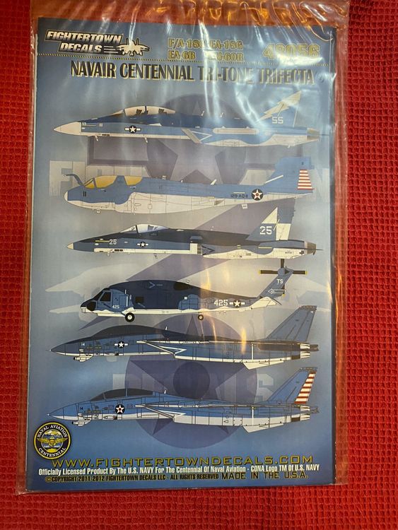 1/48 F/A-18C,EA-18G,EA-6B,MH-60 NAVAIR CENTENNIAL DECALS (Neu (gemäss ...