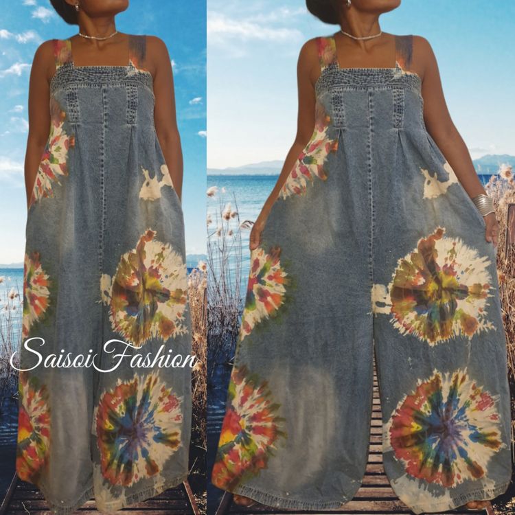 Sommer Batik Handgefärbt Festival Overall,Jumpsuit XS-L (Neu und ...