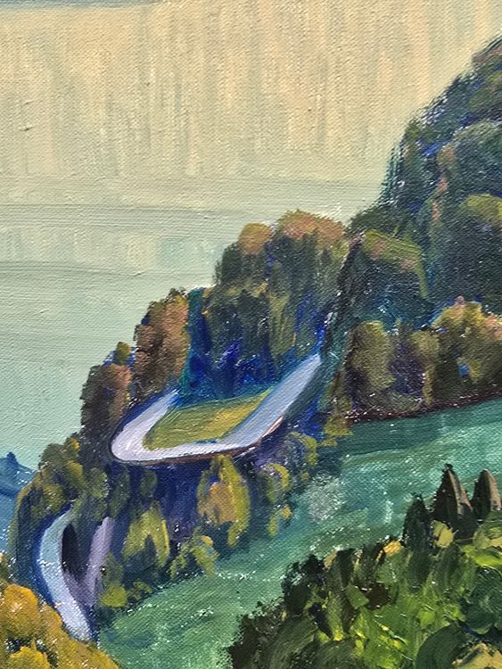 Otto Clénin, Gemälde Oel, Bielersee von Twann aus, signiert (Gebraucht) in Bern für CHF 280 ...