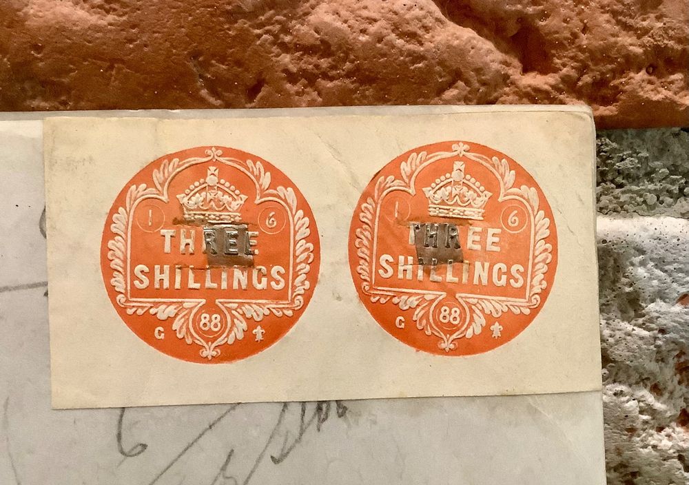 1888 Antiker Pacht Vertrag aus England Siegel & Wertmarken (Gebraucht ...