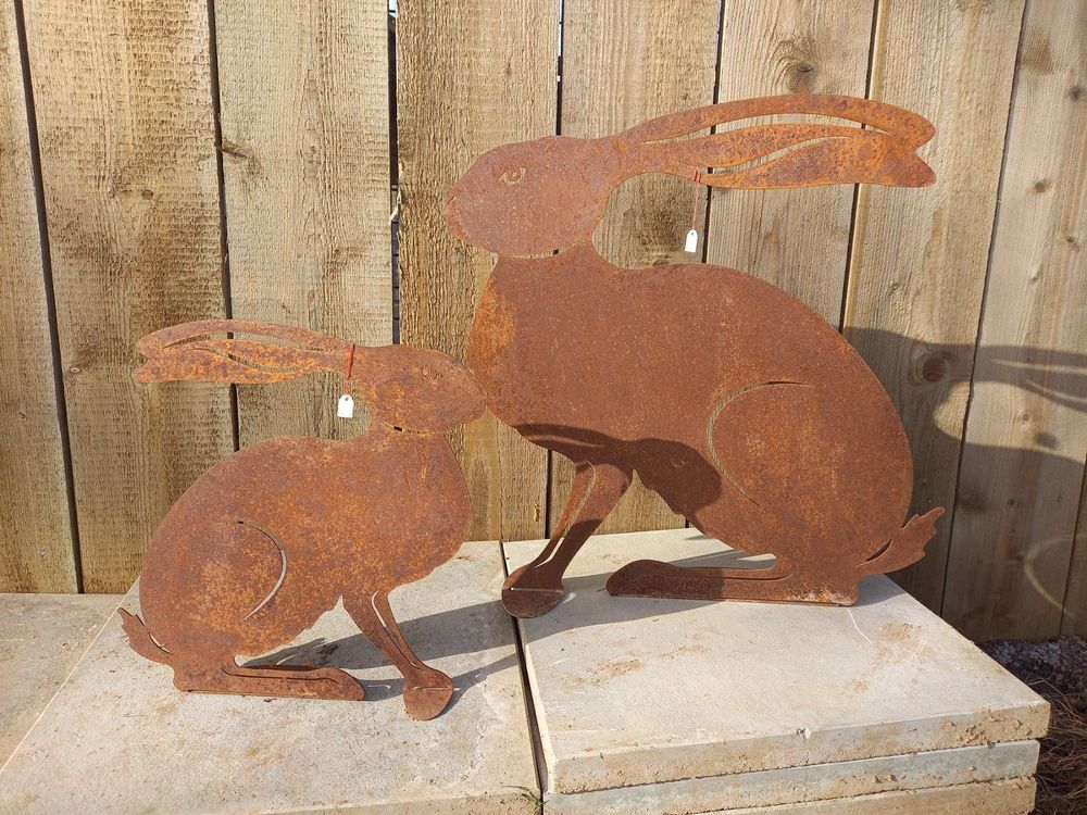 2 Rostfiguren Metall rost zum Aufstellen | Kaufen auf Ricardo