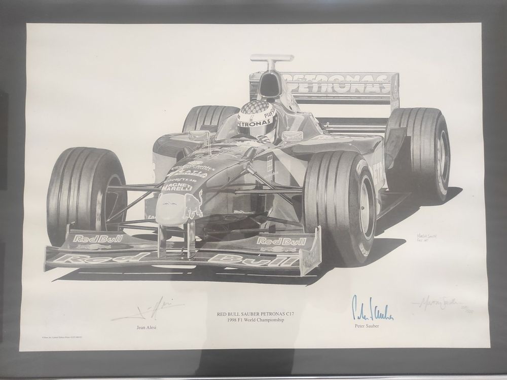 Bild, Sauber F1, signiert Alesi und P.Sauber,Smith Race Art (Neu ...