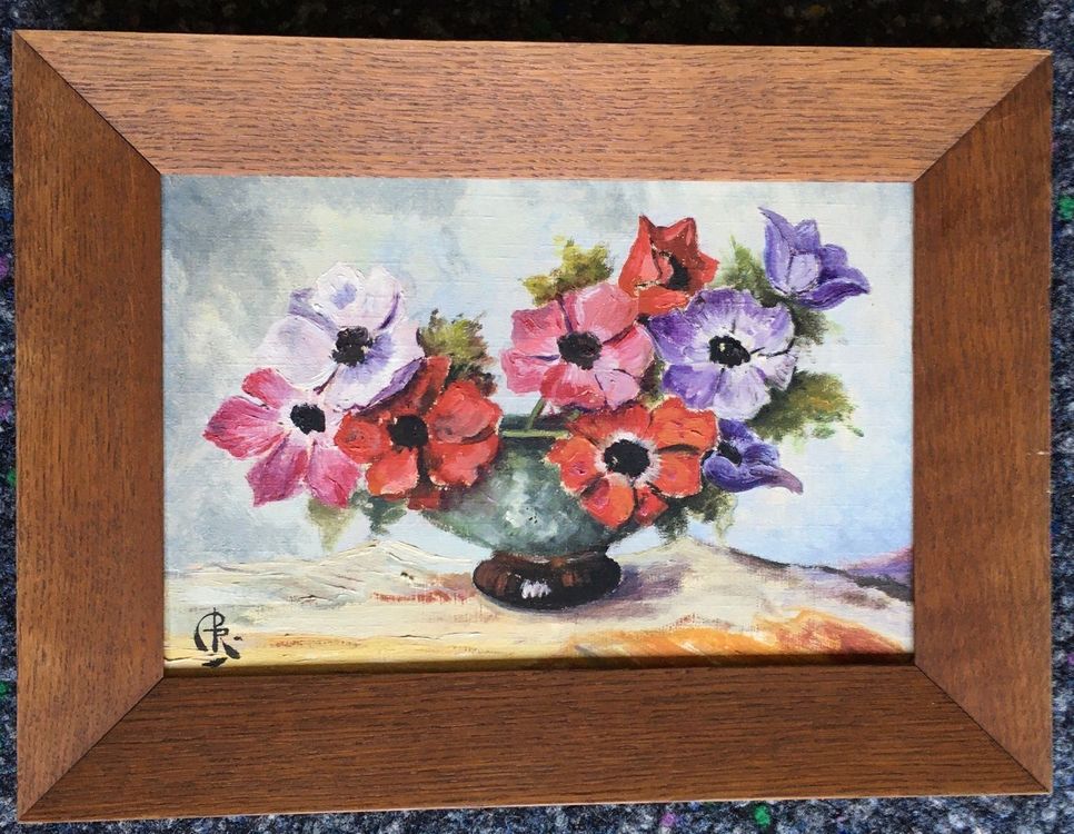 Monogramm CR, (Carl Roesch ?) Ölbild, Stillleben | Kaufen auf Ricardo