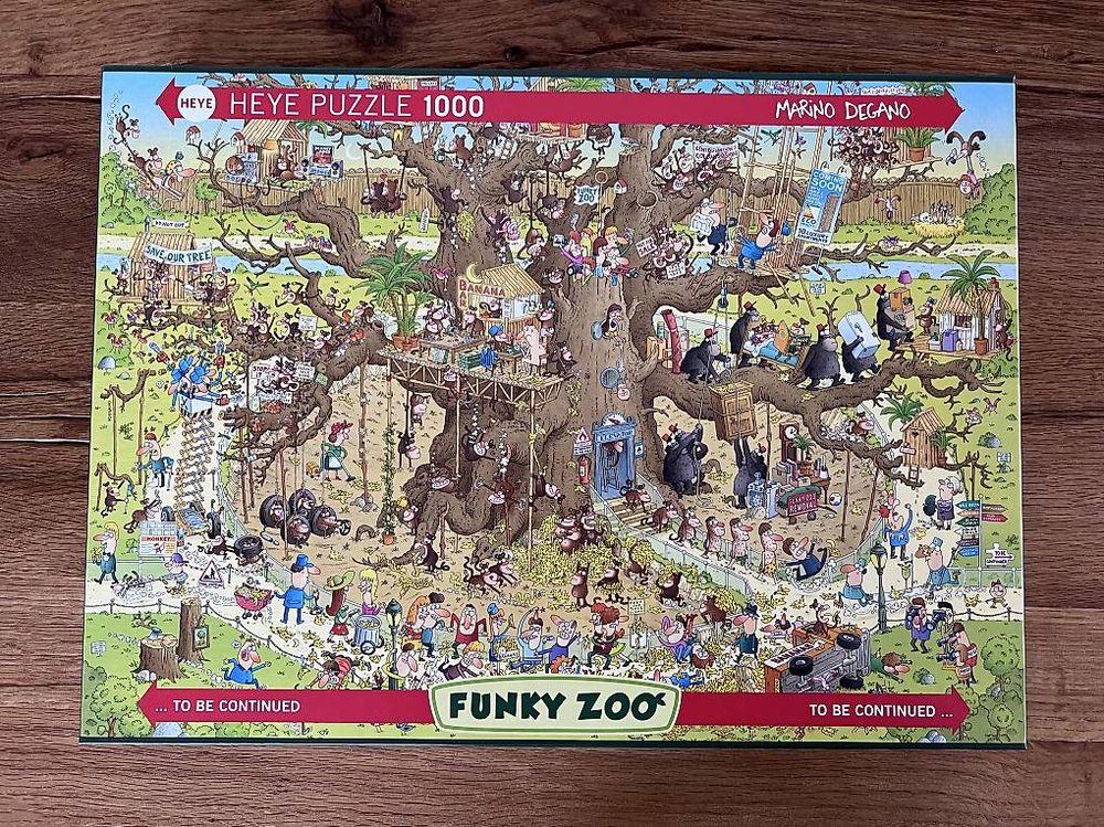Puzzle 1000 Funky Zoo - Monkey Habitat von Marino Degano | Kaufen auf ...