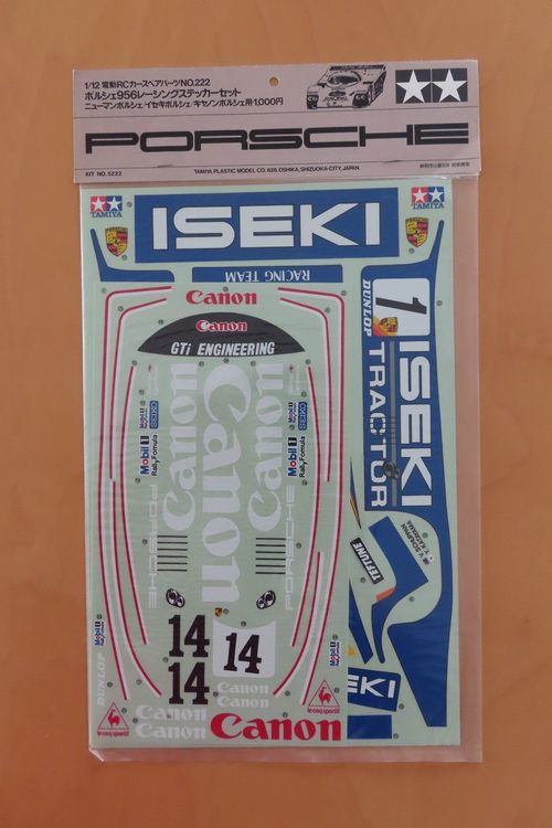 Tamiya RC 3x Decal Porsche 956 Set 50222 NEU Original 1985 (Neu und ...