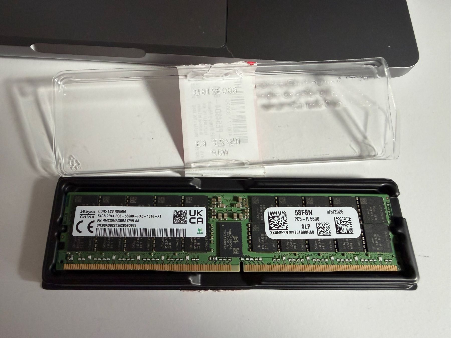 SK hynix 64GB DDR5 ECC RDIMM 5600MHz Server RAM (Gebraucht) in ...
