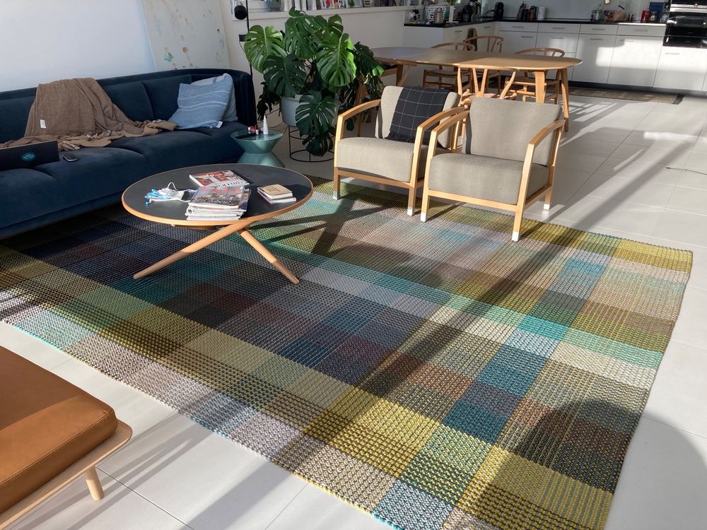 Handgewebter Teppich 'Glory' mit Karomuster von Kvadrat (Gebraucht) in ...