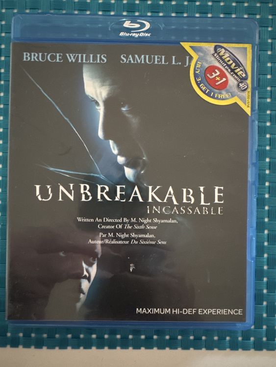 Unbreakable Blu-ray avec Bruce Willis et Samuel L. Jackson | Acheter ...