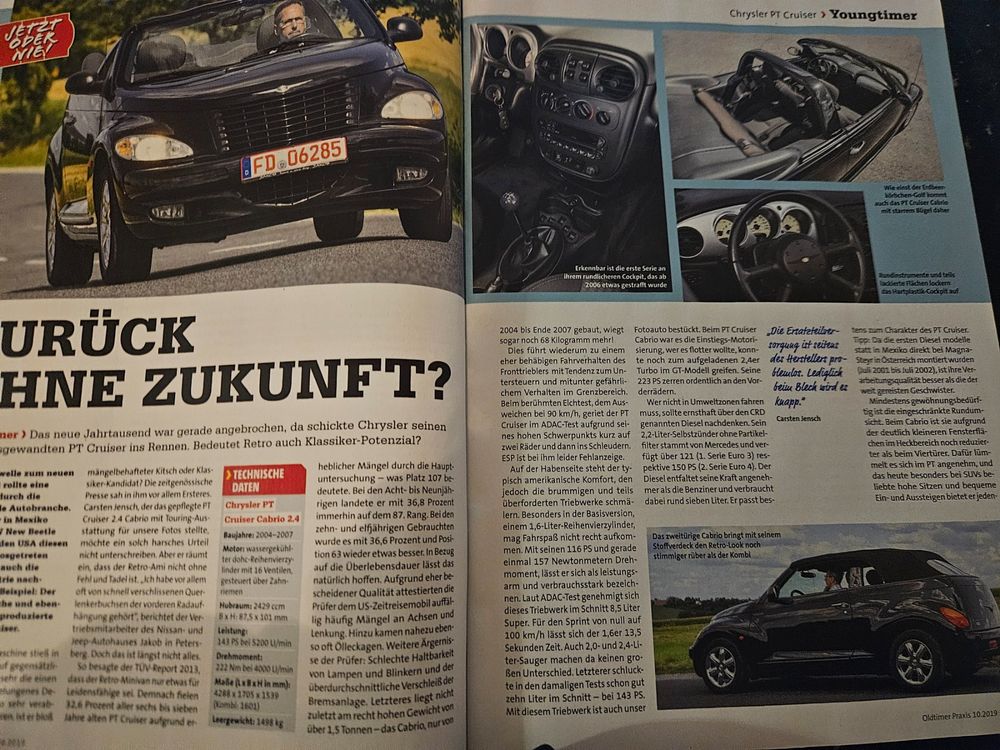 Oldtimer Praxis 10/19 Fiat 500 N VW 411 Chrysler PT AWO xx (Gebraucht ...