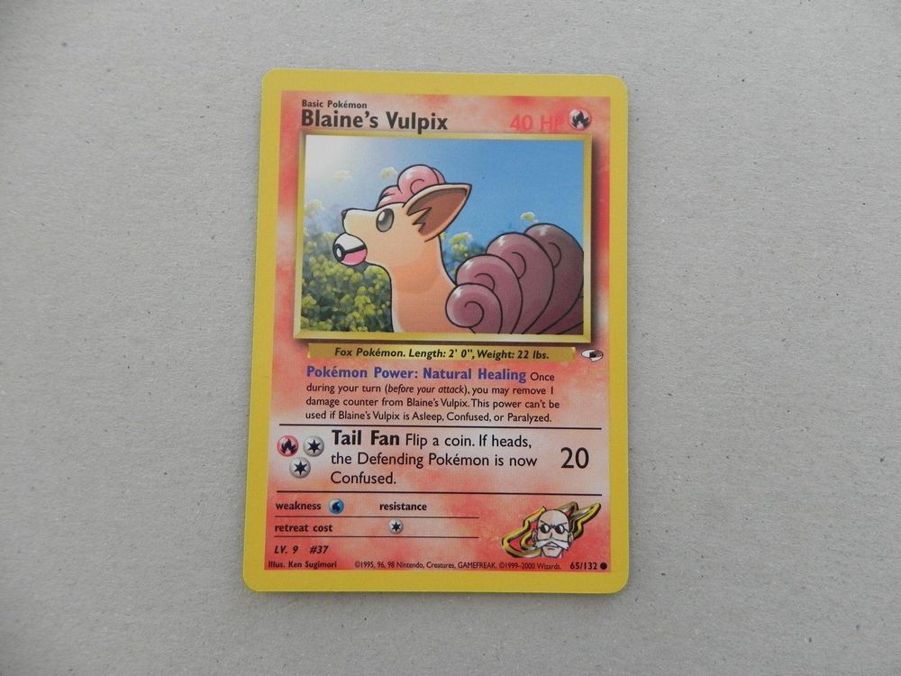 Basic Pokémon Card Blaine`s Vulpix 40 HP (Gebraucht) in Siebnen für CHF ...
