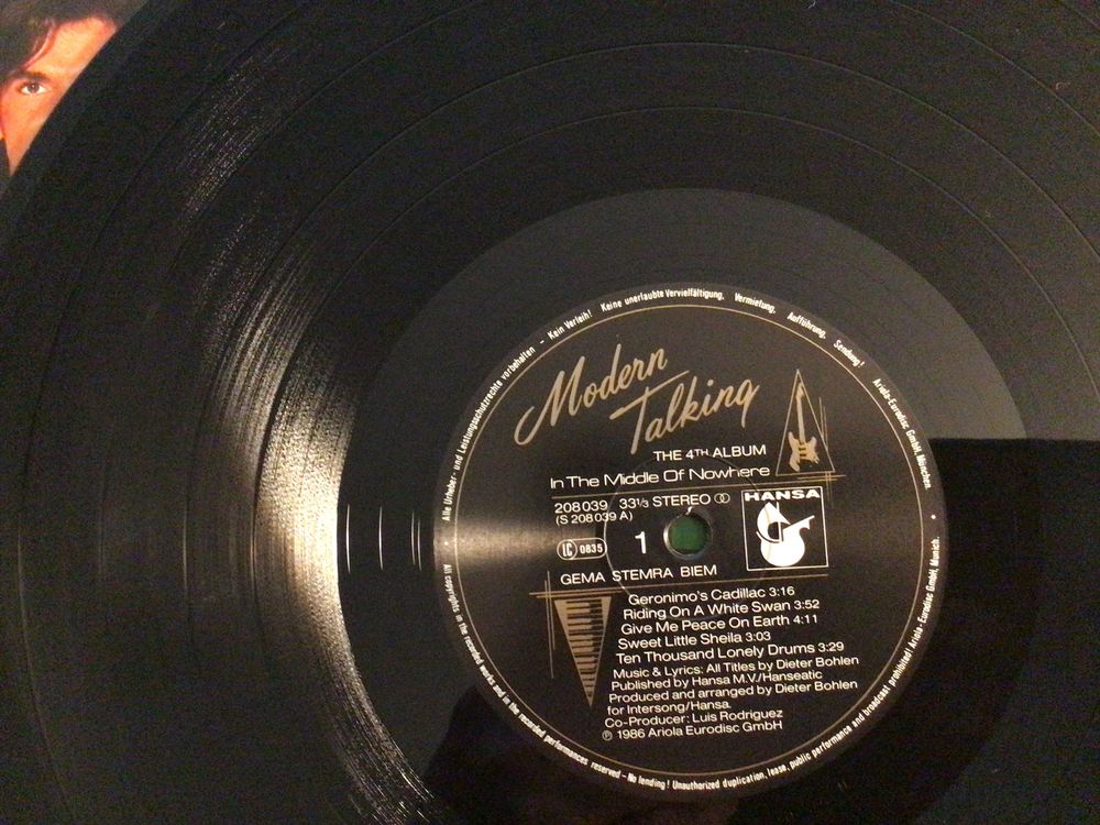MODERN TALKING, In the middle of Nowhere, 4th Album, LP,1986 | Kaufen auf Ricardo