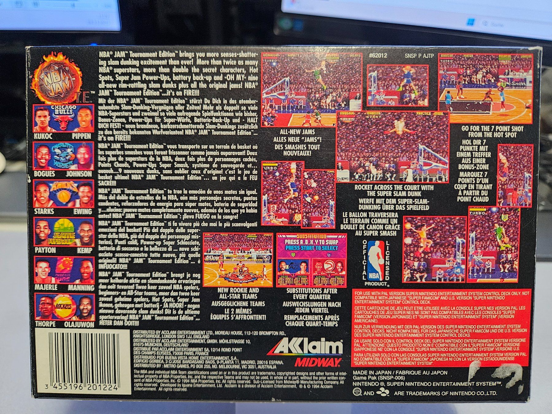NBA Jam TE Super Nintendo SNES mit OVP & Anleitung Top! (Neu (gemäss ...