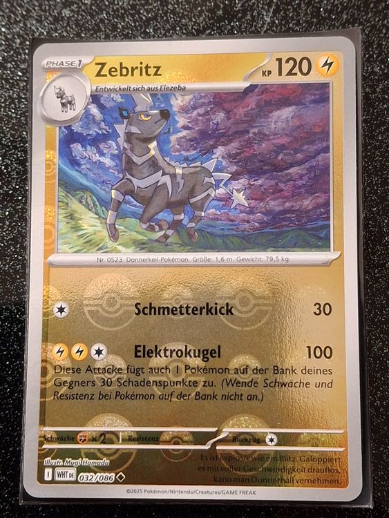 Weisse Flammen / Zebritz 032/086 Pokeball (Neu (gemäss Beschreibung ...