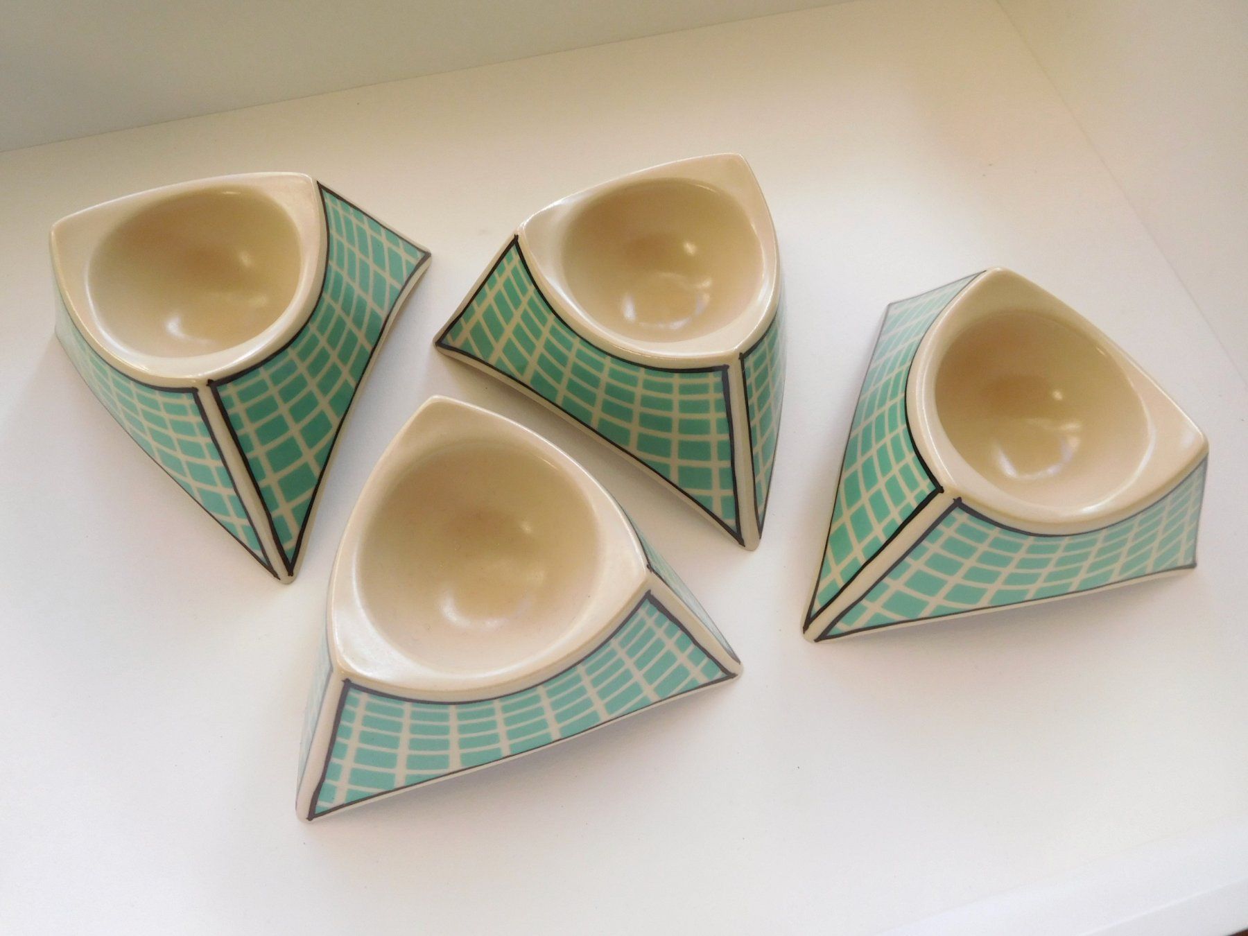 4 Eierbecher Rosenthal Flash Dorothy Hafner Memphis Design (Gebraucht ...