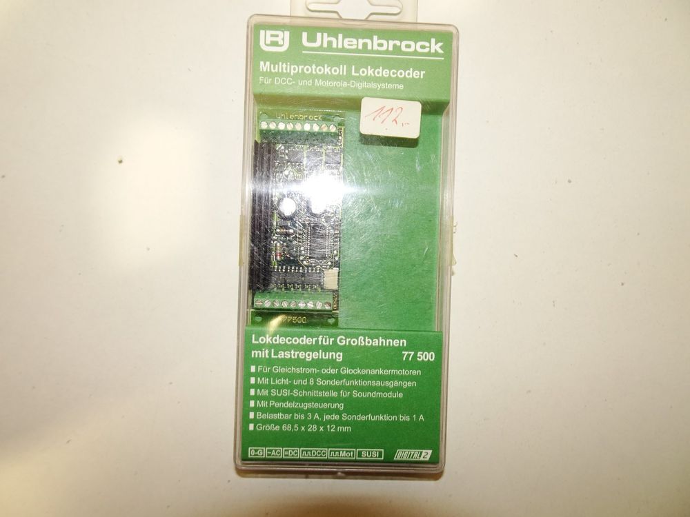 Uhlenbrock Lokdecoder für Grossbahnen Lastregelung 77500 (Neu (gemäss Beschreibung)) in Luzern ...