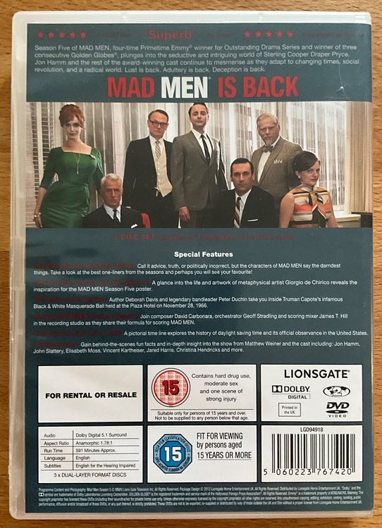 Serie Mad Men Season 5, 3 DVDs | Kaufen auf Ricardo
