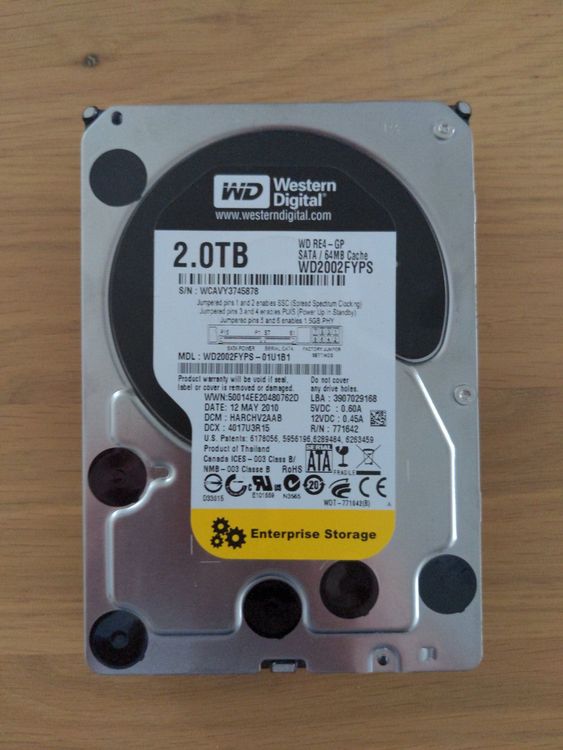 HDD 2TB WD SATA 64MB cache Enterprise (Gebraucht) in für CHF 6 – mit ...