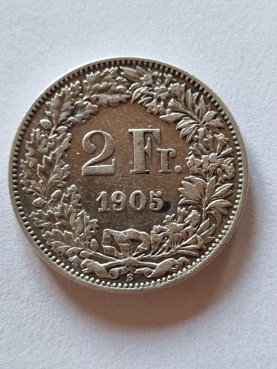 2 Franken 1905 - Aufl. 0.3 Mio. - selten (Gebraucht) in Mels für CHF 12 – mit Lieferung auf ...