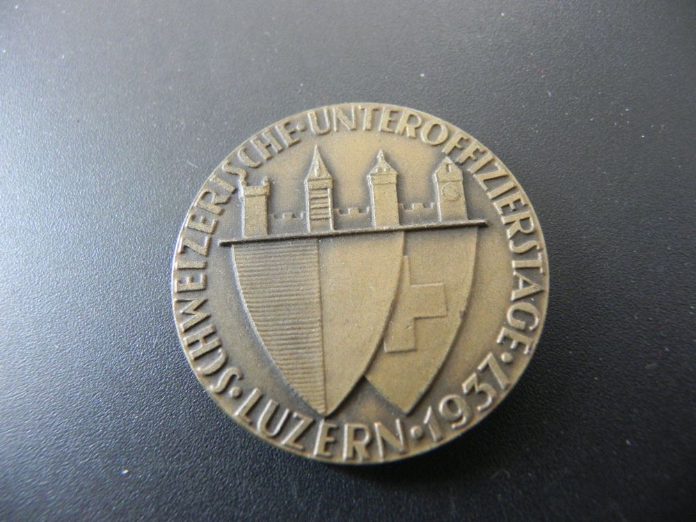 Medaille Unteroffizierstage Luzern 1937 (Gebraucht) in Biel/Bienne für CHF 3.5 – mit Lieferung ...