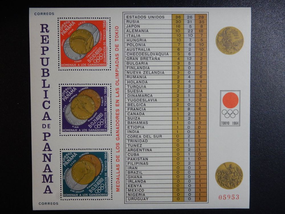Panama Block ** 1964 Olympiade (Gebraucht) in Zürich für CHF 3 – mit ...