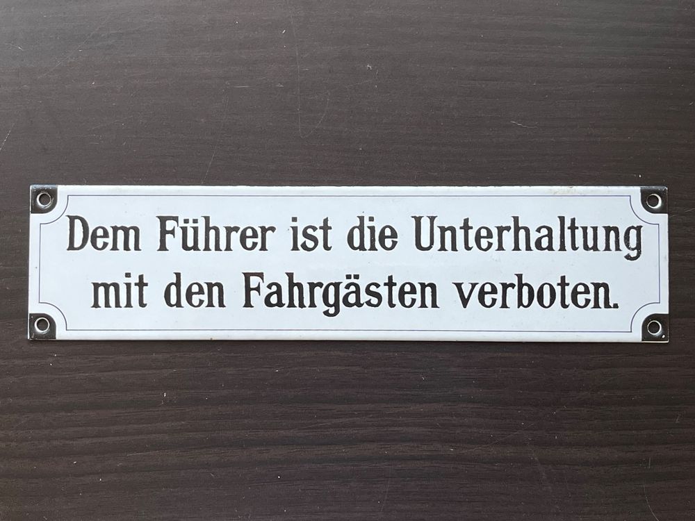 Tram Emailschild "Führer" Basler Tram BVB Zug Eisenbahn | Kaufen auf Ricardo