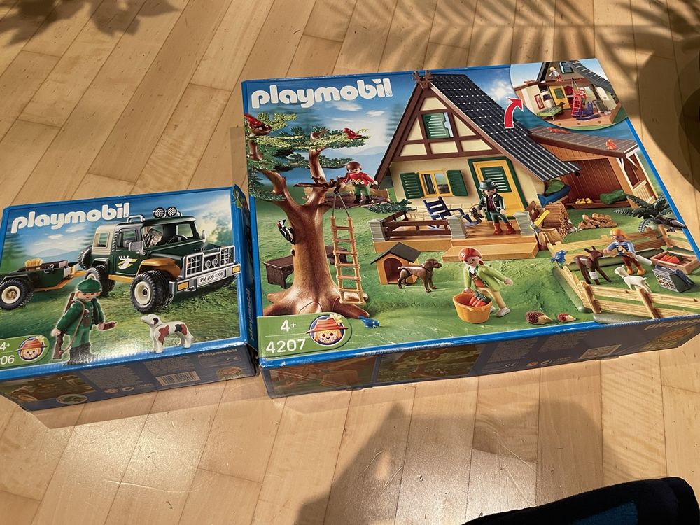 Playmobil Forsthaus 4207 & Jeep 4206, guter Zustand | Kaufen auf Ricardo