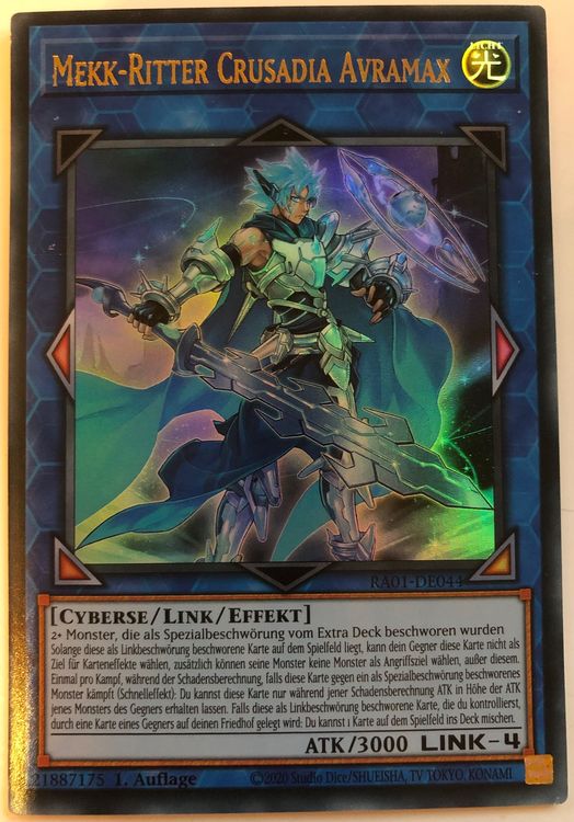 YuGiOh Starke Karte | Mekk-Ritter Crusadia Avramax | Kaufen auf Ricardo