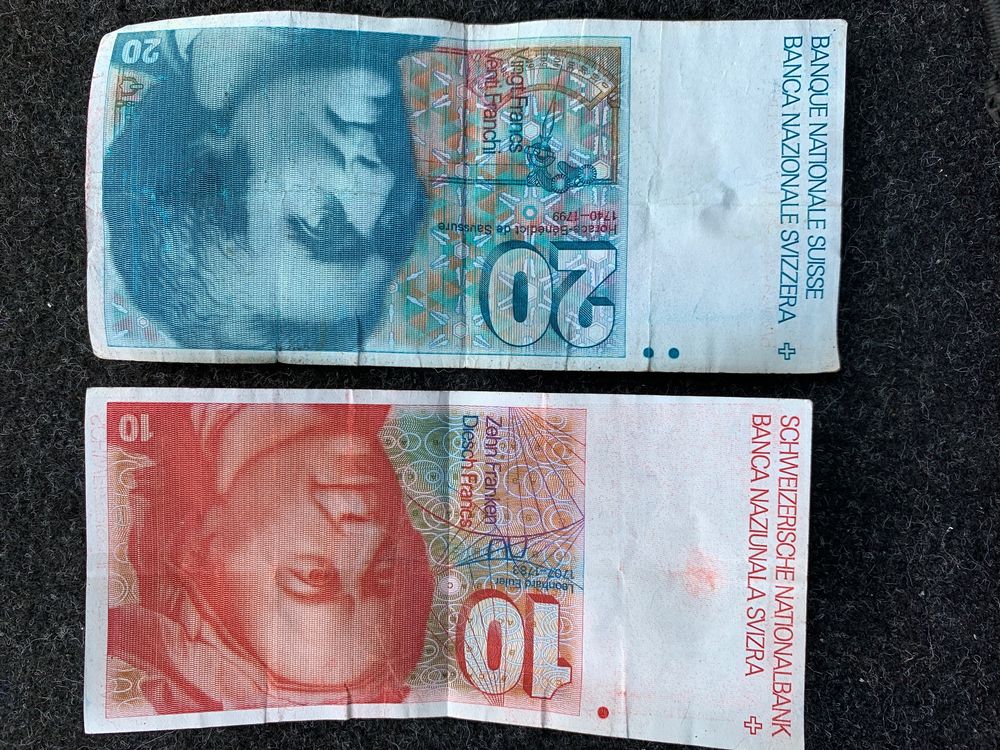 CHF 10.- und 20.- Banknote 6. Serie Schweiz | Kaufen auf Ricardo