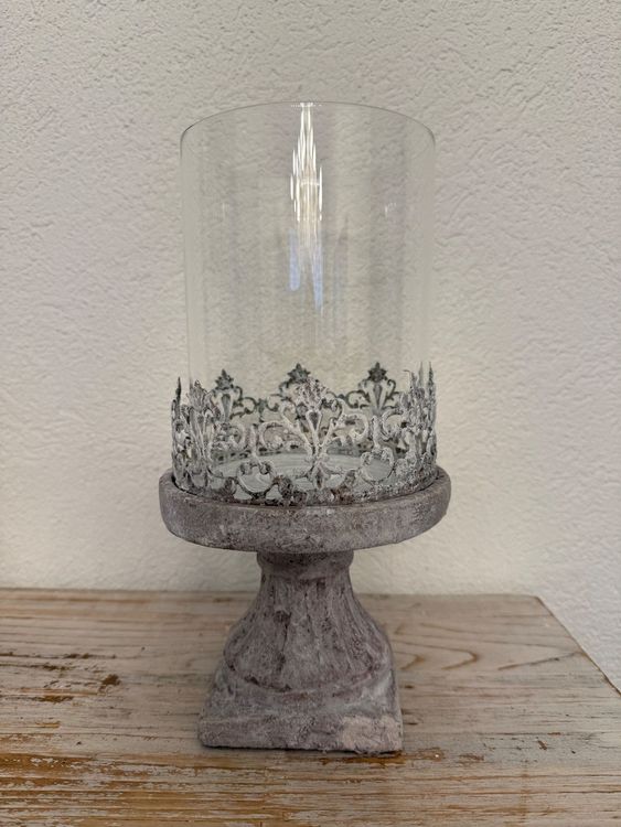 Windlicht Glas Mit Fu Gro