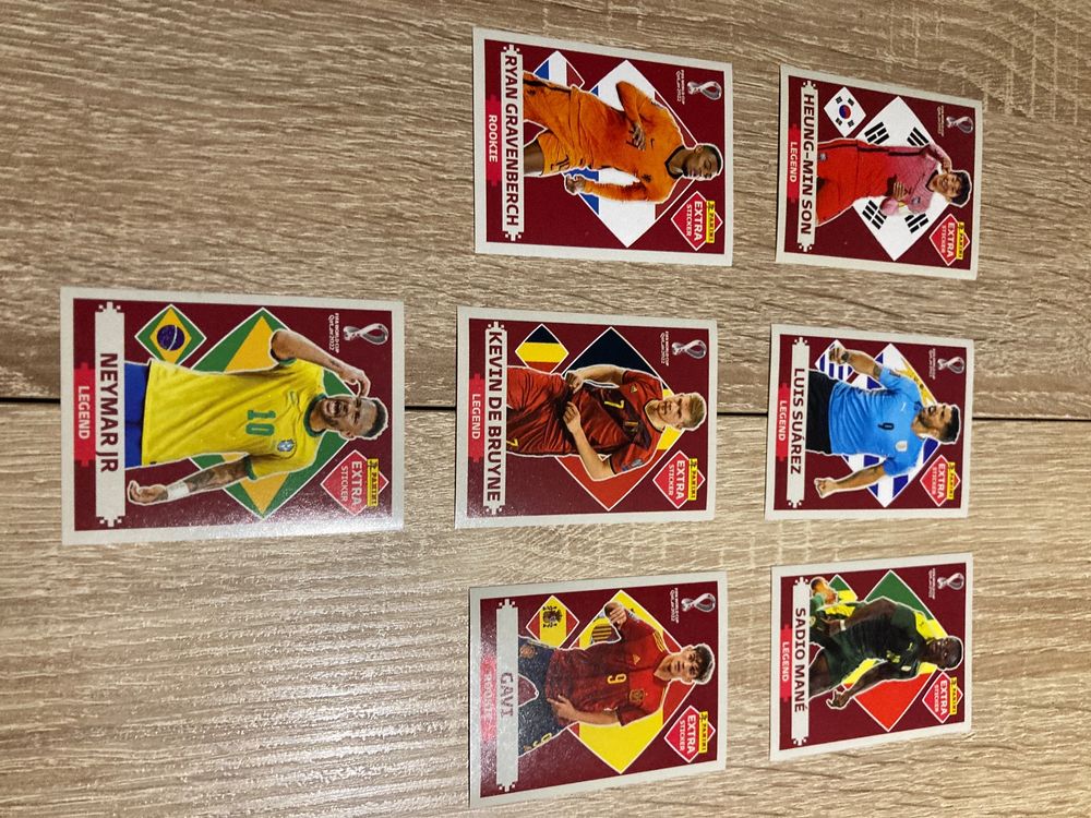 Panini 2022 Qatar 7 extra stickers Neymar, xavi Suarez ect | Kaufen auf ...
