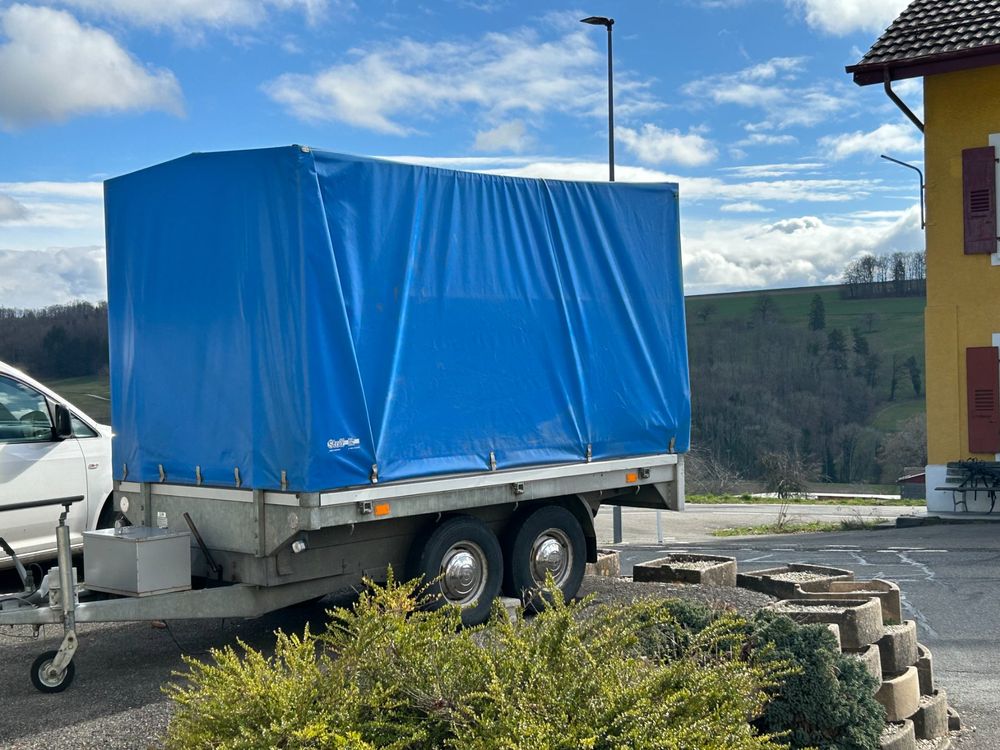 Remorque basculante double essieux bâchée | Kaufen auf Ricardo