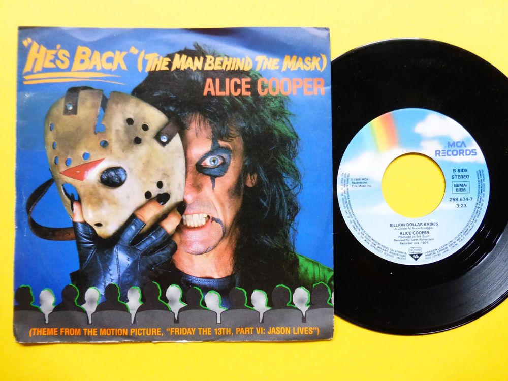 ALICE COOPER 7" HE'S BACK (THE MAN BEHIND THE MASK) | Kaufen auf Ricardo