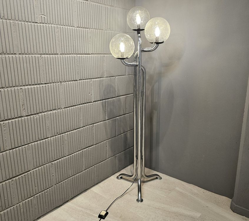 1970 Floor-Lamp, Bubble Chrom-Glas Design Stehlampe Leuchte (Gebraucht) in Nottwil für CHF 550 ...