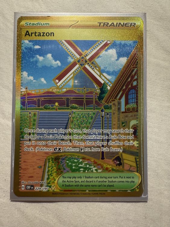 Pokemon Artazon Gold Trainer Card 229/197 (Neuf (Voir description)) à ...