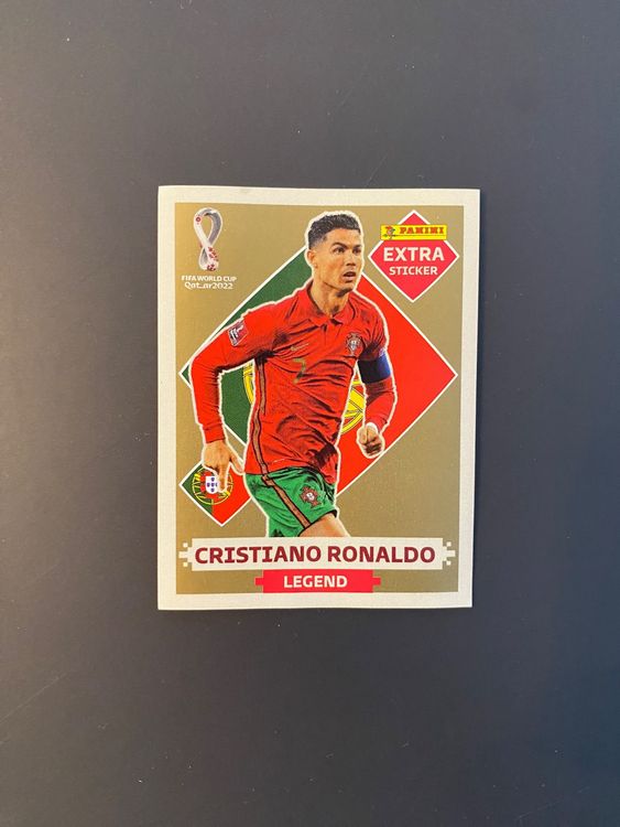 CRISTIANO RONALDO GOLD (nicht Bronze) Extra Sticker Panini (Neu (gemäss ...