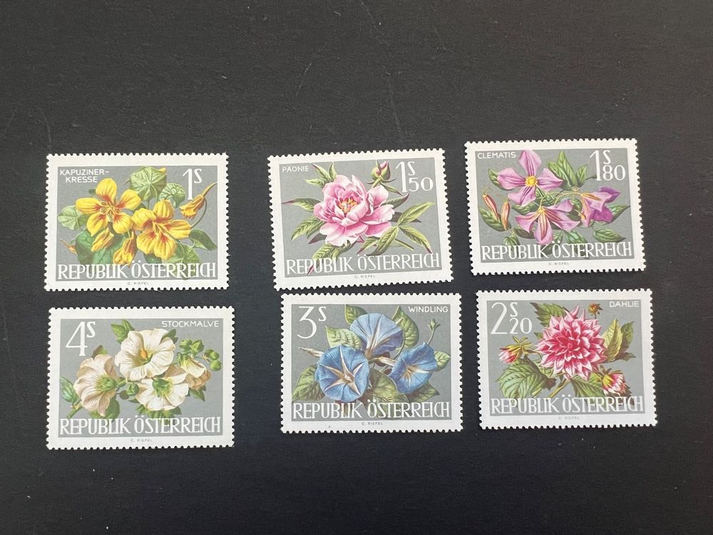 Österreich Austria 1964 ** Mi.1145/50 Blumen (4644) (Neu (gemäss ...