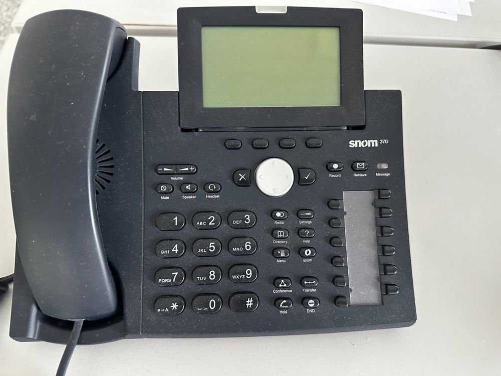 Snom 370 Telefonstation mit gebrochener Displayhalterung (Defekt) in ...