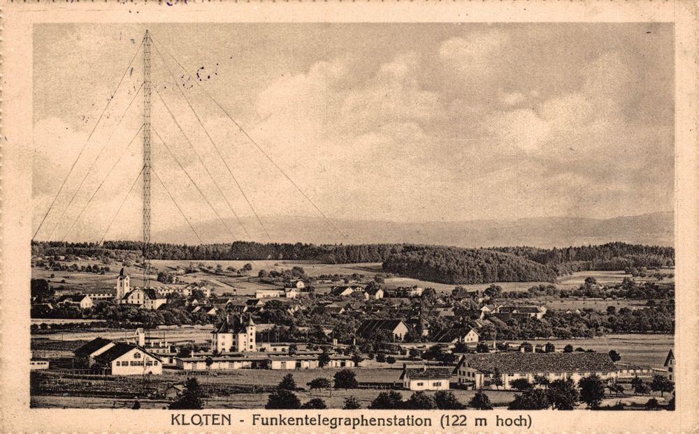 Kloten. Funkentelegraphenstation (123 m hoch) (Gebraucht) in ...