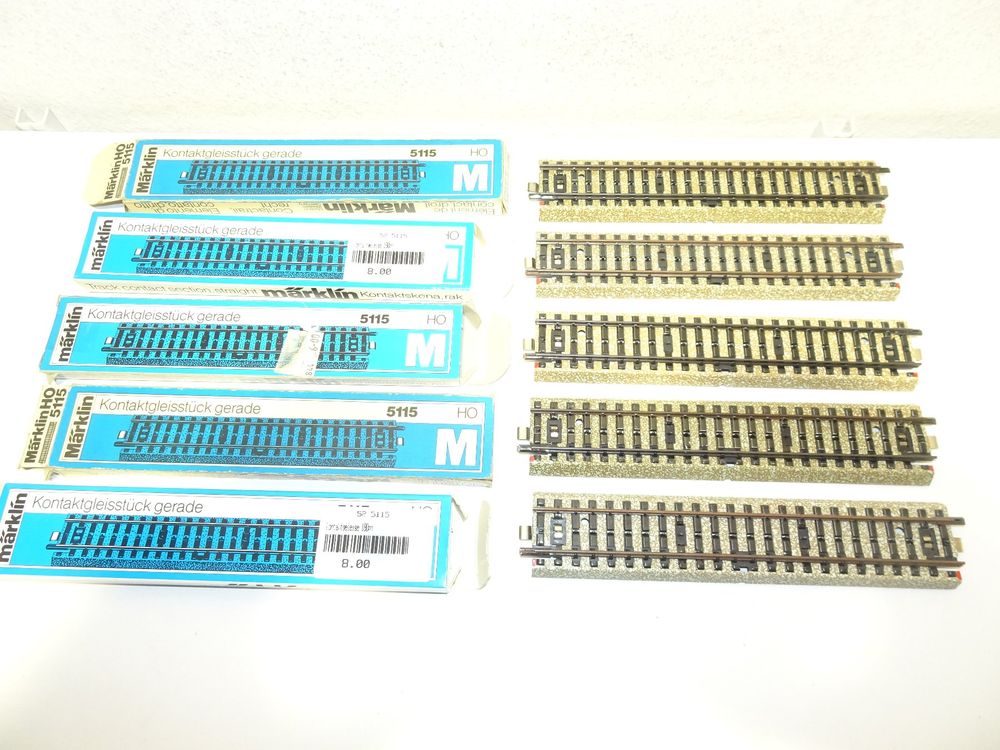 5 Märklin M-Gleis Schienen Kontaktgleisstück gerade HO 5115 (Gebraucht) in Luzern für CHF 30.9 ...