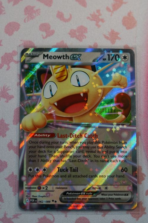 Pokémon Card – Meowth EX 062/088 (POR – Perfect Order) (Neuf (Voir ...