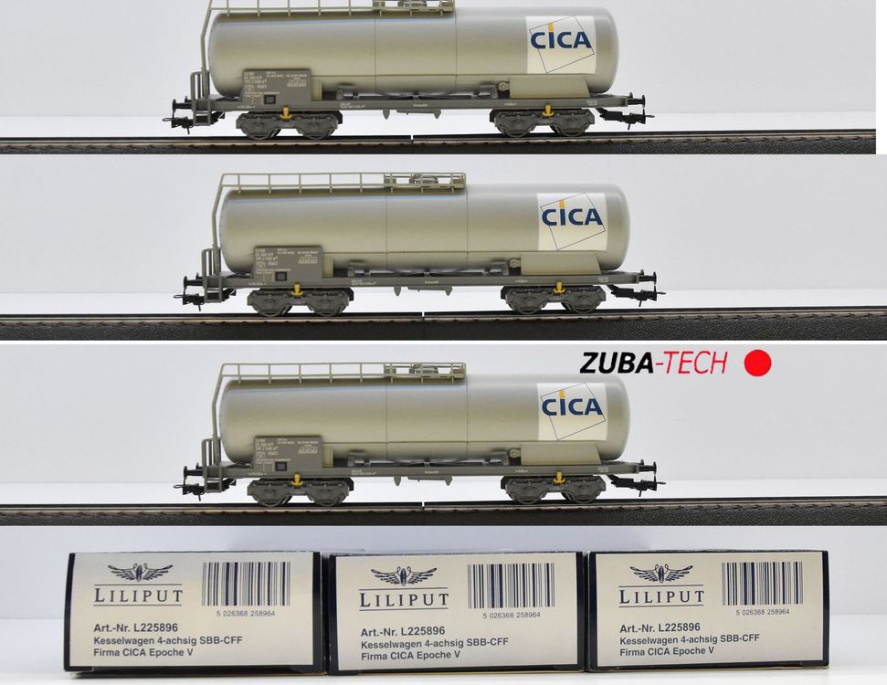 Liliput 3x Kesselwagen 4-achsig Cica SBB H0 GS mit OVP (Gebraucht) in St. Gallen für CHF 71 ...