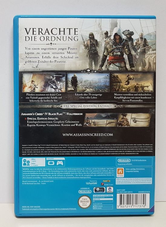 Assassins Creed Iv Black Flag Spezial Edition Wii U Acheter Sur Ricardo