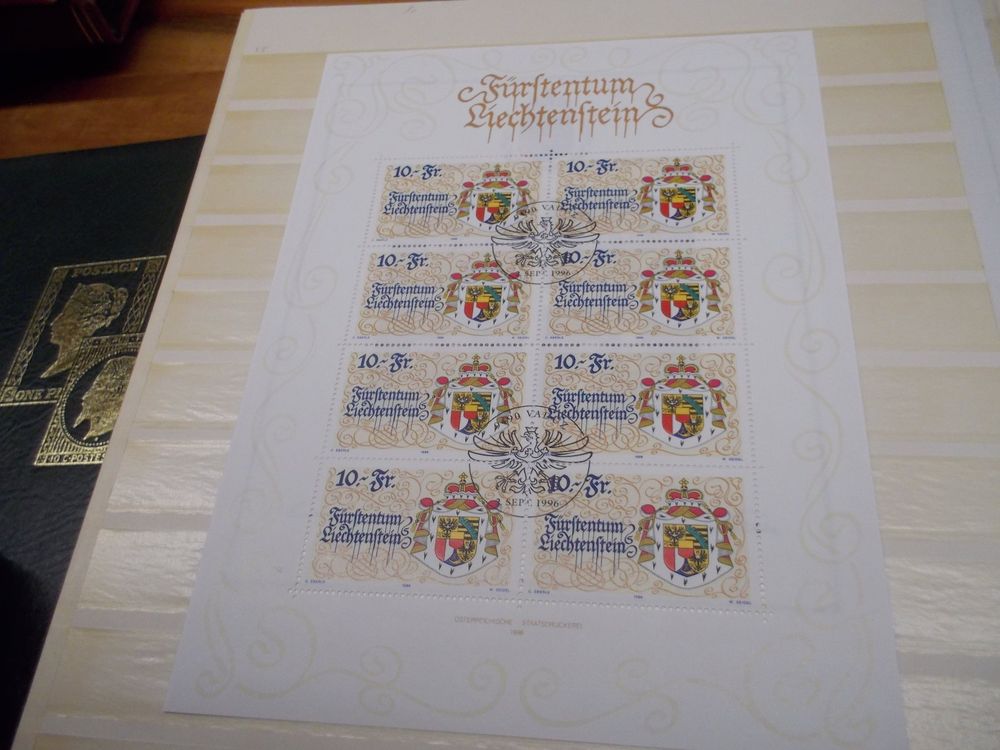 Liechtenstein 1996 Bogen 10.- ET-o (Gebraucht) in Niederwil AG für CHF 19.9 – mit Lieferung auf ...